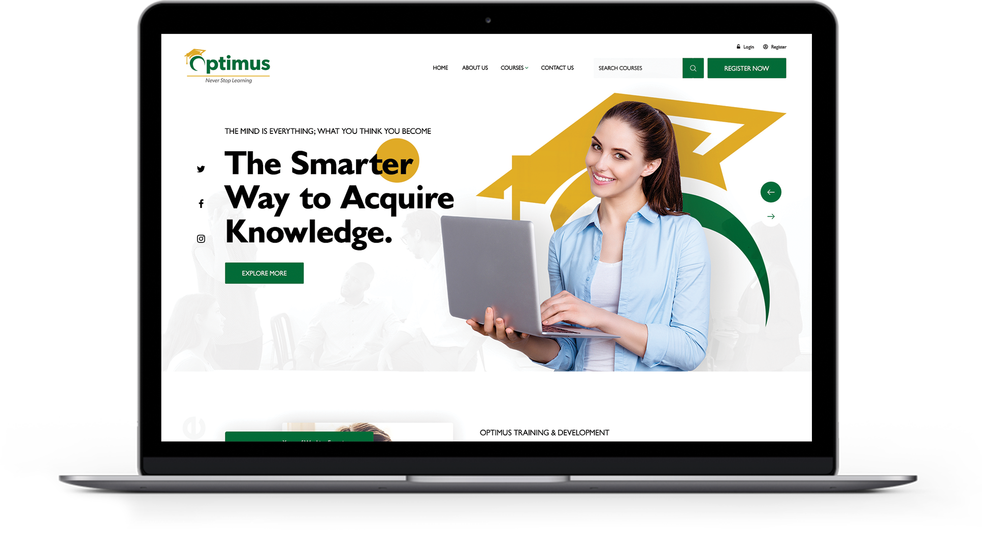 Optimus E-Learning Case Study - Branex Web Solution